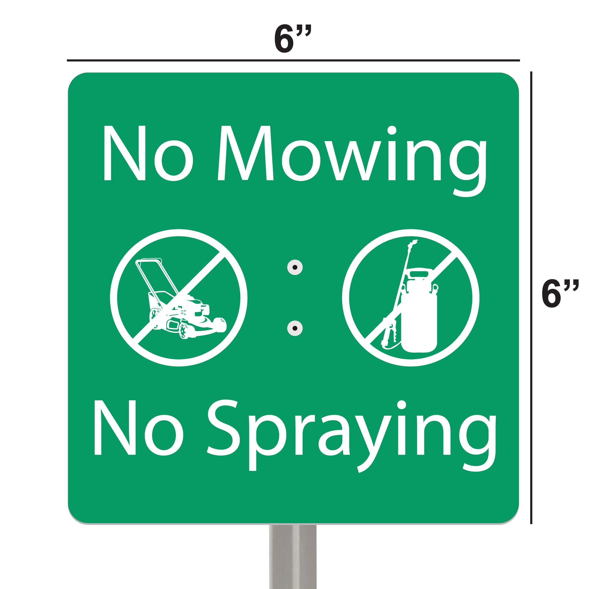 No Mowing No Spraying Garden Sign | Acrylic Yard Marker & Stake ...