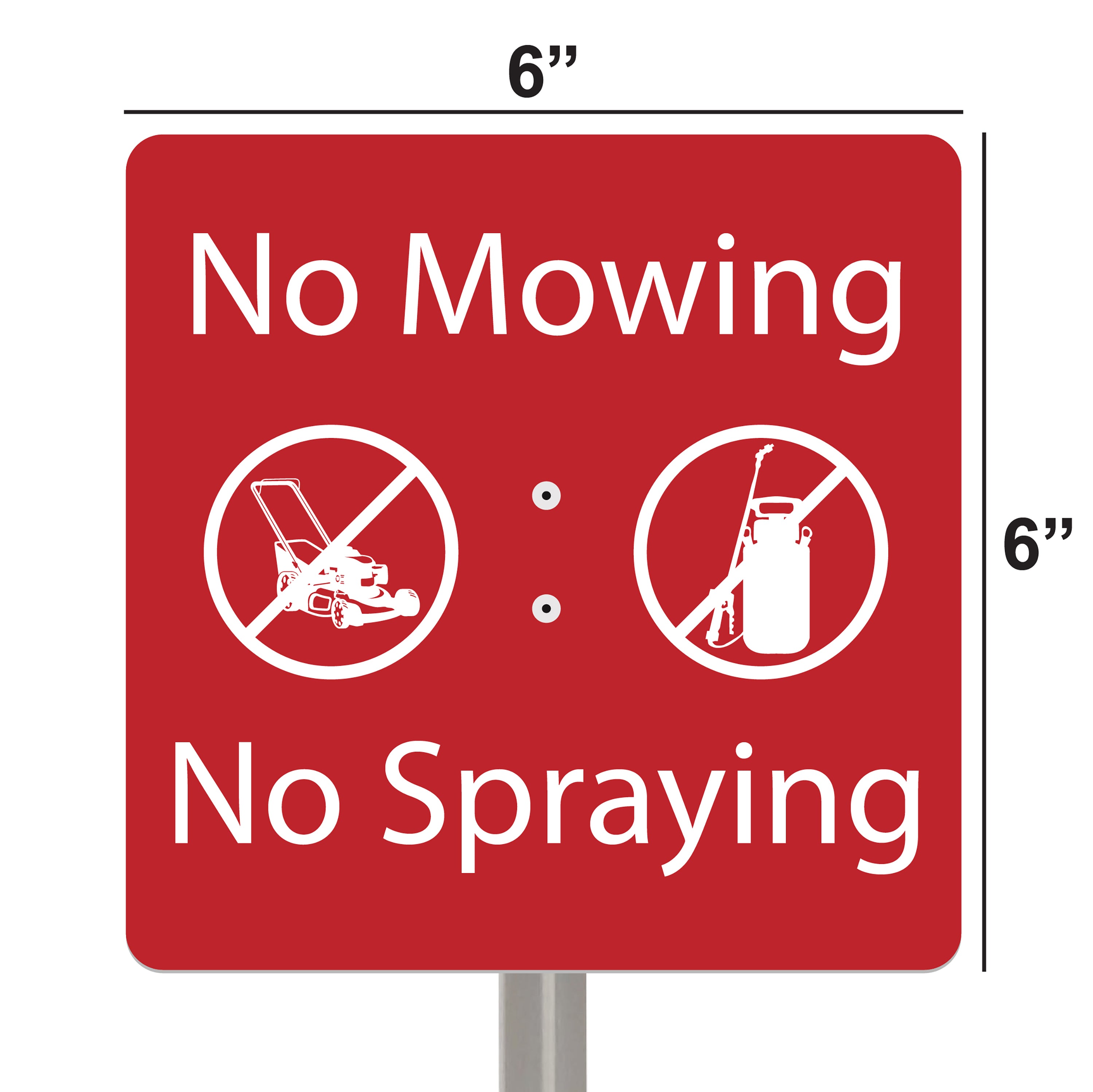 No Mowing No Spraying Garden Sign | Acrylic Yard Marker & Stake ...