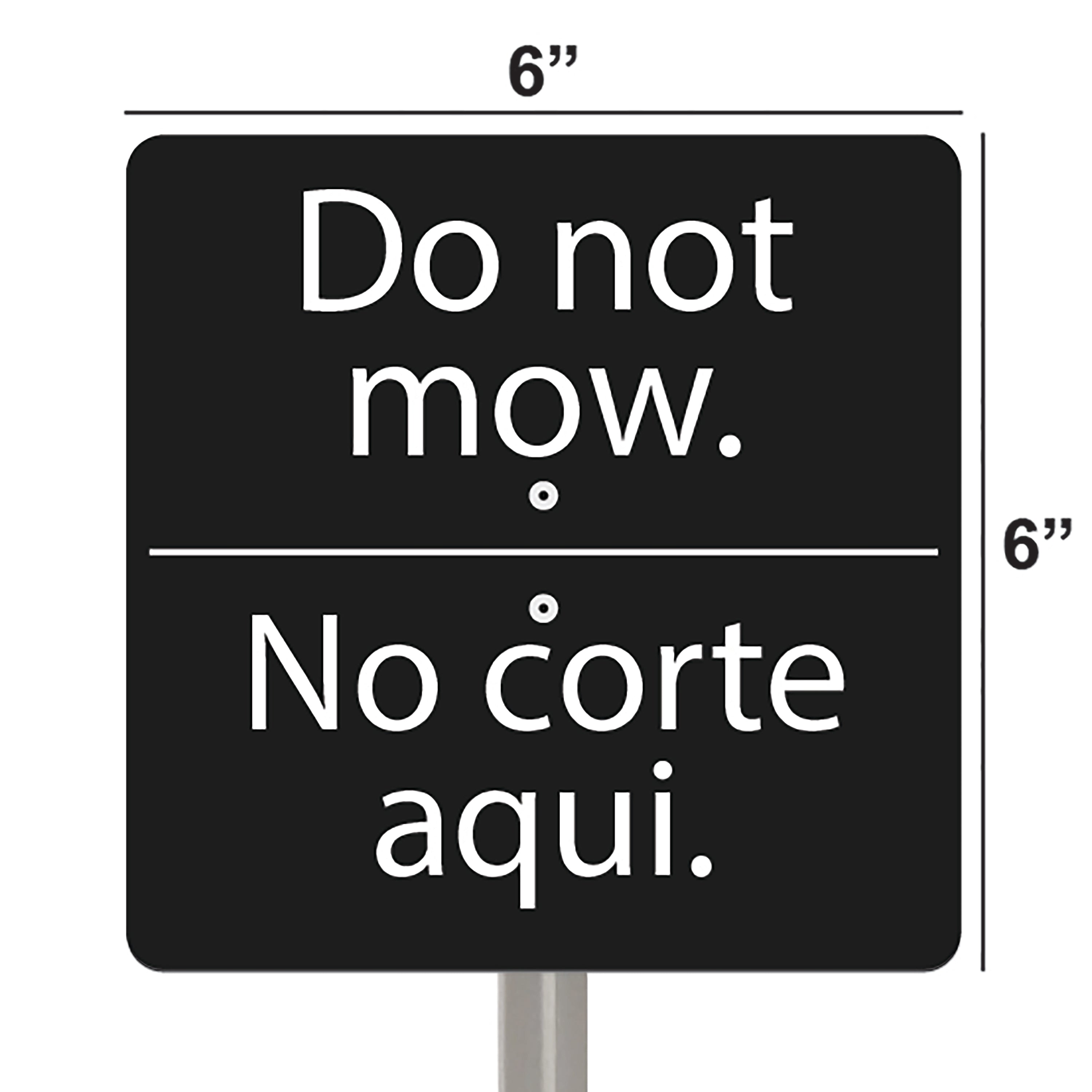 Bilingual "Do Not Mow" Garden Sign - Outdoor Acrylic & Stainless Steel ...