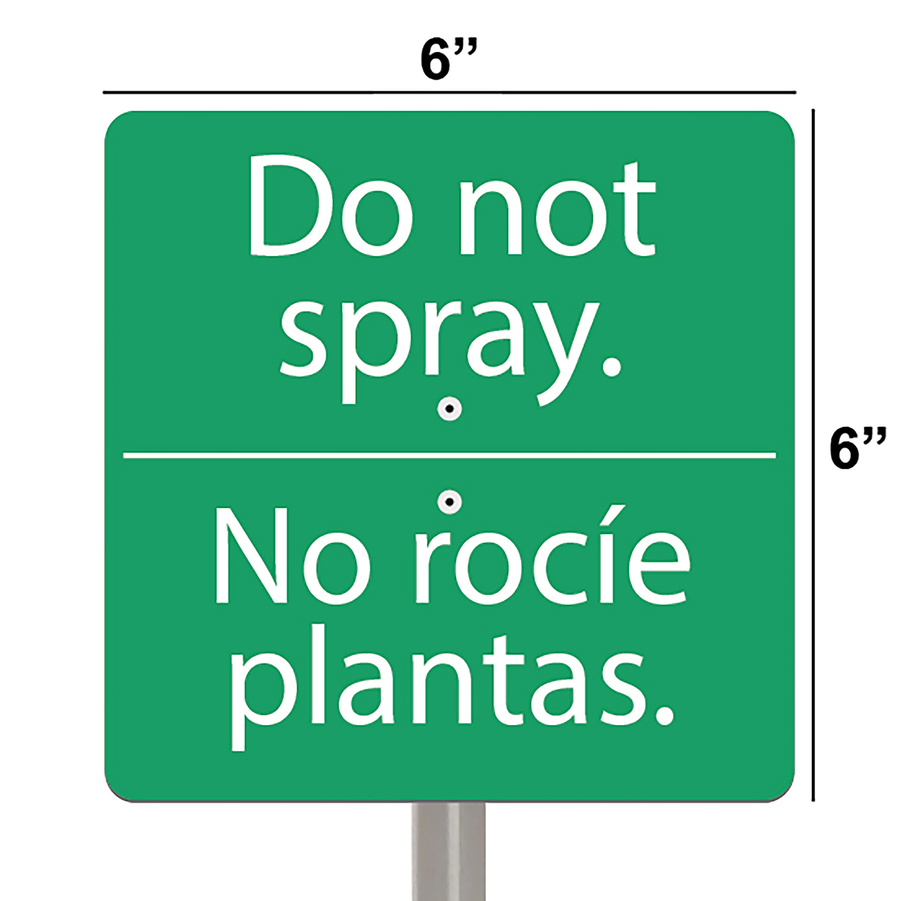 Do Not Spray Bilingual Garden Sign – Acrylic with Stainless Stake ...